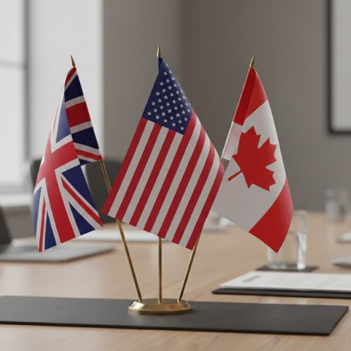 Three-Pole Table Flags Printing in Dubai | Tripole Flags UAE